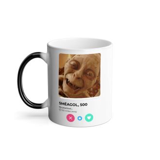 Fabulous Thermoreagierende Tasse - Smeagol Gollum Social Network Meeting Love - 325 ml