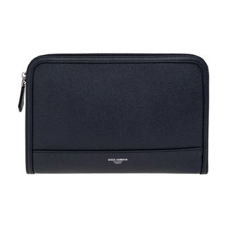 Dolce & Gabbana Leder Pochette - - Accessories - Herren - Blau - ONE SIZE