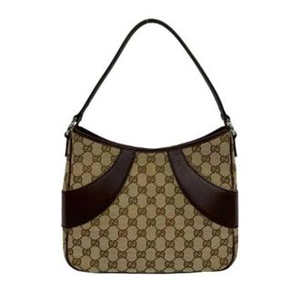 Gucci Pre-owned GG Canvas Leder Schultertasche - - Pre-owned - Damen - Braun - ONE SIZE