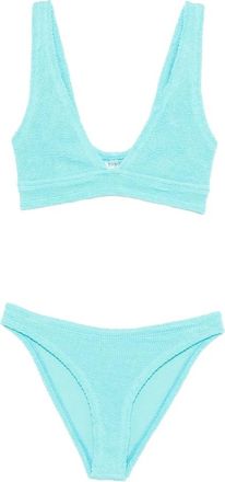 Hunza G Femme, Maillots de bain, Bleu, Taille: ONE Size Bikini &agrave; col en V