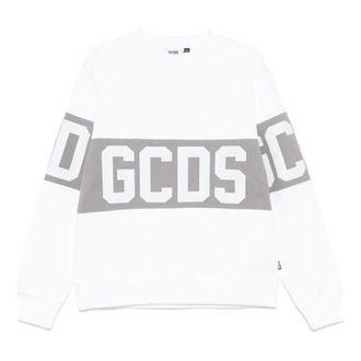 GCDS Gcds, Homme, Sweatshirts et sweats à capuche, Blanc, Taille: M Pull Crewneck Blanc