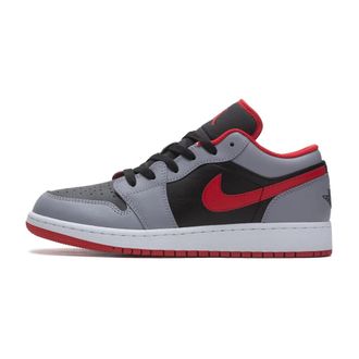 Nike Jordan unisex, Sport, Gris, Taille: 40 EU Chaussures Basse Ciment Gris Rouge Feu