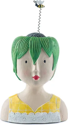 Baden Import Ladykopf Dame als Sonnenblume mit Biene