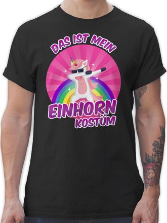 Shirtracer T-Shirt Herren - Karneval & Fasching - Das ist Mein Einhorn Kost&uuml;m I Einhorn Karnevalkost&uuml;m Unicorn - 4XL - Schwarz - faschingsshirt Faschings Unicorn