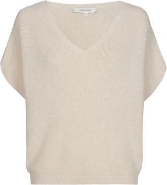 Marie M&eacute;ro Femme, Pulls, Beige, Taille: 48 FR Pull ample &agrave; col en V