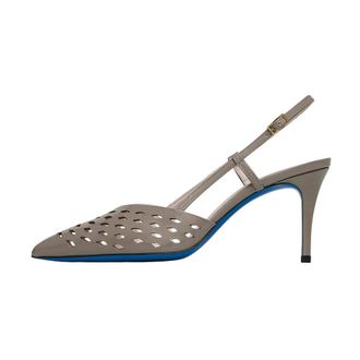 Loriblu Slingback geometrisch in Schlammfarbe Lack - - Shoes - Damen - Grau - 38 EU