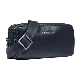 Piquadro Homme, Sacs, Bleu, Taille: ONE Size &Eacute;tui en cuir &agrave; trois compartiments