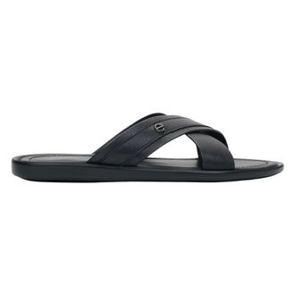 Estro & Luminara Homme, Chaussures, Noir, Taille: 40 EU Sandales Slides &agrave; Brides Crois&eacute;es