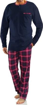 Sesto Senso Pyjama Homme Coton 100% - Ensemble 2 Pièces avec Pantalon Long et Haut Manche Longue - Pyjama Hiver Confortable, Doux et Respirant - Vêtements de Nuit
