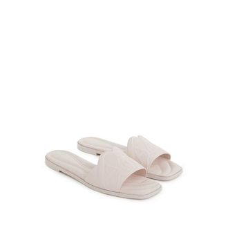 Alexander McQueen Lederpantoletten - Beige