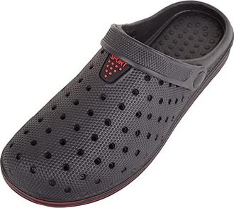 Absolute Footwear Sabots à enfiler pour femme avec sangle arrière réglable, Noir, 37 EU