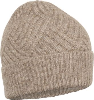 Kaffe Curve Kaffe Curve Damen Plus Size Womens Beanie Knitted Accesory Regular Fit Folded Edge Kapuze, Petrified Oak Melange, One