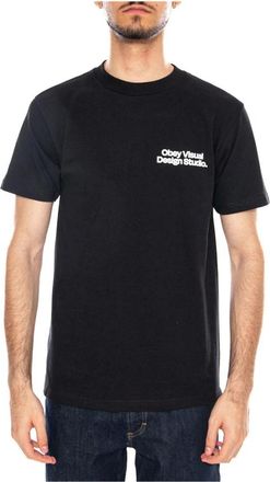 Obey Homme, Tops, Noir, Taille: S Visual Design Studio Classic T-Shirt