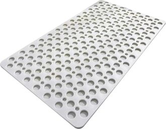 Generic Badematte mit Abflussl&ouml;chern, rutschfest, leicht zu reinigen, Badewanne Saugn&auml;pfen, Badezimmerzubeh&ouml;r(White-70x38cm)