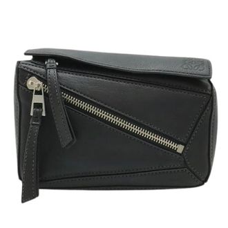 Loewe Pre-owned Puzzle Leder G&uuml;rteltasche - - Pre-owned - Herren - Schwarzk - ONE SIZE