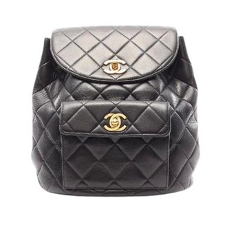 Chanel Pre-owned Matelasse Lambskin Backpack - Femme - Pre-owned - Noir - Taille: ONE Size