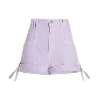 Isabel Marant High Waist Denim Shorts - - Shorts - Damen - Lila - XS