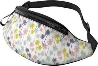Generic Arbre De Style Hawa&iuml;en Sac Banane Polyvalent Sacs Banane L&eacute;ger Fanny Pack Pour Vacances Randonn&eacute;e Jogging 14X35Cm
