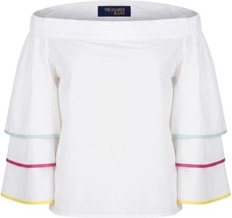 Trussardi Oberteil mit Carmen-Ausschnitt - - Blouses & Shirts - Damen - Wei&szlig; - S