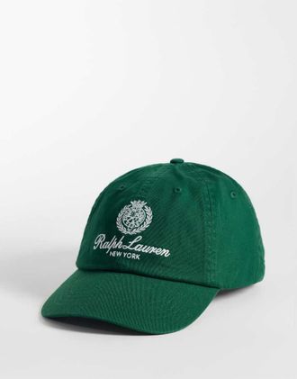 Polo Ralph Lauren Casquette de baseball &agrave; logo embl&eacute;matique - Vert for&ecirc;t nouvelle branche