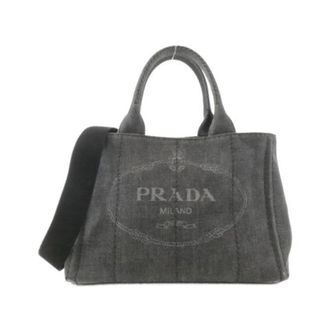 Prada Pre-owned Denim Handbag - - Pre-owned - Damen - Schwarzk - ONE SIZE
