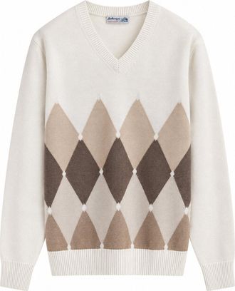 Ballantyne v Neck Pullover 100% ws Classic Diamond B2p001 7k0a8 98033