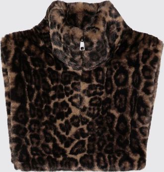 Apparis Halsw&auml;rmer aus Kunstpelz mit Animal-Print und Rei&szlig;verschluss