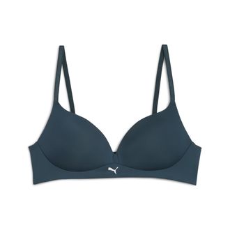 Puma Soft Padded BH Damen (1er-Pack), Kleidung, Blau, 32B
