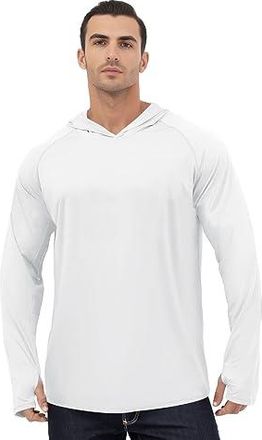 Generic Sweat a Capuche Homme Hooded Sweatshirt Veste &agrave; Capuche en Soie Glac&eacute;e pour Homme, Pullover &agrave; Manches Longues, V&ecirc;tements D&eacute;contract&eacute;s Anti-UV pour l&Eacute;t