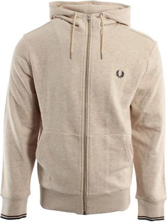 Fred Perry Homme, Sweatshirts et sweats &agrave; capuche, Beige, Taille: M Veste sans manches zipp&eacute;e