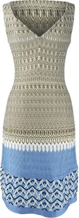 Missoni Missoni Blue and Grey V-Neck Dress - Tons neutres