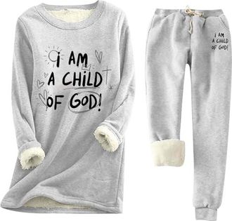 Generic Chic Ensemble Pantalon De Soirée Femme Jogging Sweat Complet Doublé Vintage Danse Thermique Monogramme Costumes Bande Tout Modele Football Impermeable