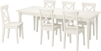IKEA INGATORP / INGOLF Tisch und 6 Stühle