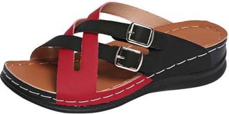 Generic Cocila Sandales Femmes &agrave; Talon Inclin&eacute; Pour Femmes, Pantoufles D&eacute;Contract&eacute;Es Creuses, Chaussures Semelle Inclin&eacute;E, Orthopedic Sandals Femmes Sandale R