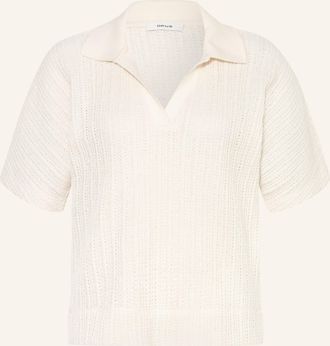 OPUS Strick-Poloshirt Sepoko weiss