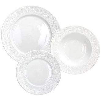 Tognana Margaret, Service de vaisselle pour 6 personnes, porcelaine, blanche