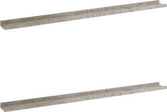 Generic vidaXL 2X Wandregal B&uuml;cherregal Wandboard Schweberegal H&auml;ngeregal Dekoregal Freischwebend Regal B&uuml;roregal Wandablage Betongrau 115x9x3cm