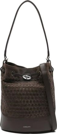 Zanellato Femme, Sacs, Brun, Taille: ONE Size Monda Musiva Suede