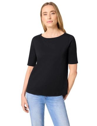 Street One Damen Shirt mit U-Boot-Ausschnitt