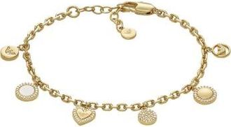 Emporio Armani Bracelet à pampilles Emporio Armani en laiton, doré, pour femme, EGS3104710, Or Banane