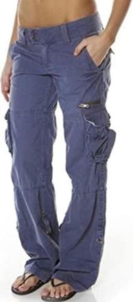 TOMWELL Femme Jeans Cargo Denim Pantalons Multi Poche Stretch Denim Pantalon Taille Skinny Crayon Pantalon Jean Trou&eacute; Pantalons Jeggings Pants Casual R&eacute;tro Z 