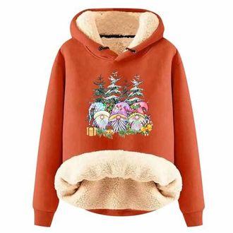 Generic Pull De Noel Femme Pull Noel Femme Sweat Noel Coupe Cool Confortable Sweat Automne Hiver Col Rond Manches Longues Velours Hoodie Saisonnier