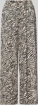 Zero Stoffhose aus Viskose im Allover-Look
