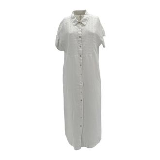120% Lino Shirt Kleider - - Dresses - Damen - Wei&szlig; - 2XL