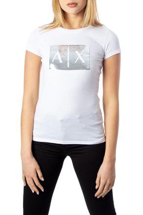 A|X Armani Exchange Damen T-Shirt in Wei&szlig;