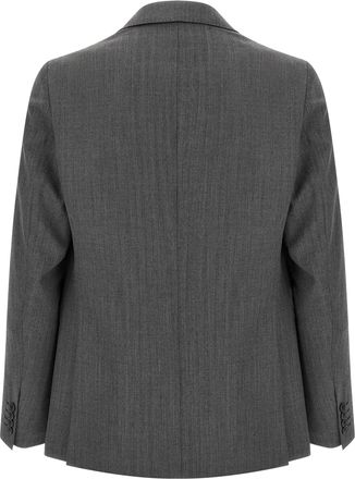 Pal Zileri Wool Herringbone Pant Suit - Gray