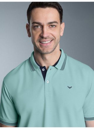Trigema Poloshirt TRIGEMA Poloshirt mit kontrastfarbigen Akzenten (1-tlg)