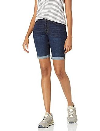 Amazon Essentials Bermuda en denim pour femme 25,4 cm,Noir délavé,US 16 (EU XL - 2XL)