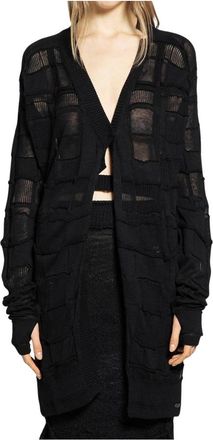 Halos Halos, Femme, Pulls, Noir, Taille: 36 FR Cardigan &agrave; Carreaux