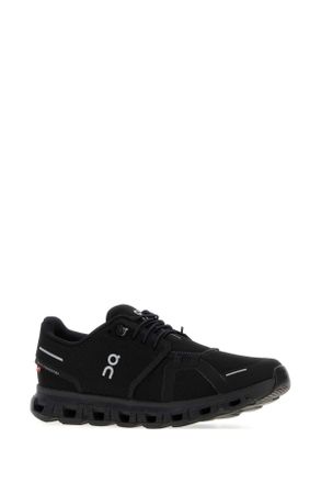 On Running Mens Black Mesh Cloud 6 Sneakers Blackblack